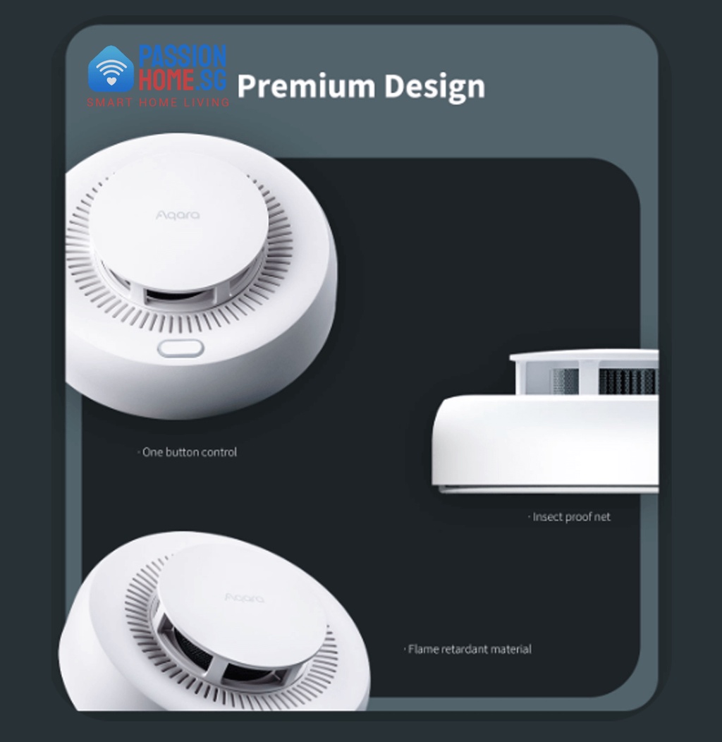 🇸🇬 Aqara Smart Smoke Detector High Sensitivity Smoke Detector Sensor ...