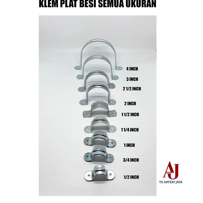 Iron Plate Clamps 1 1/2 "Inch Thick Pipe Clamps Omega Galvanized Pipe ...