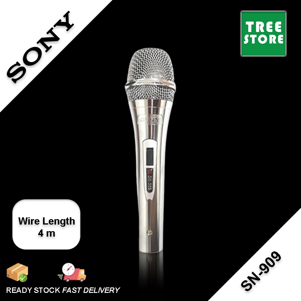 Sony Professional Dynamic Microphone SN-909 Wired Mic For Vocal/Karaoke | Shopee Singapore