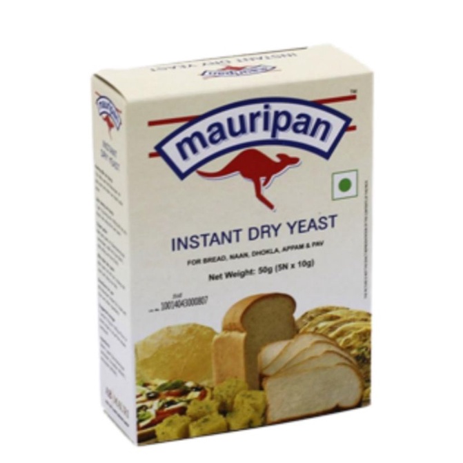 Australian dry yeast for mauripan bread, box of 5 packs x 10g | Shopee ...