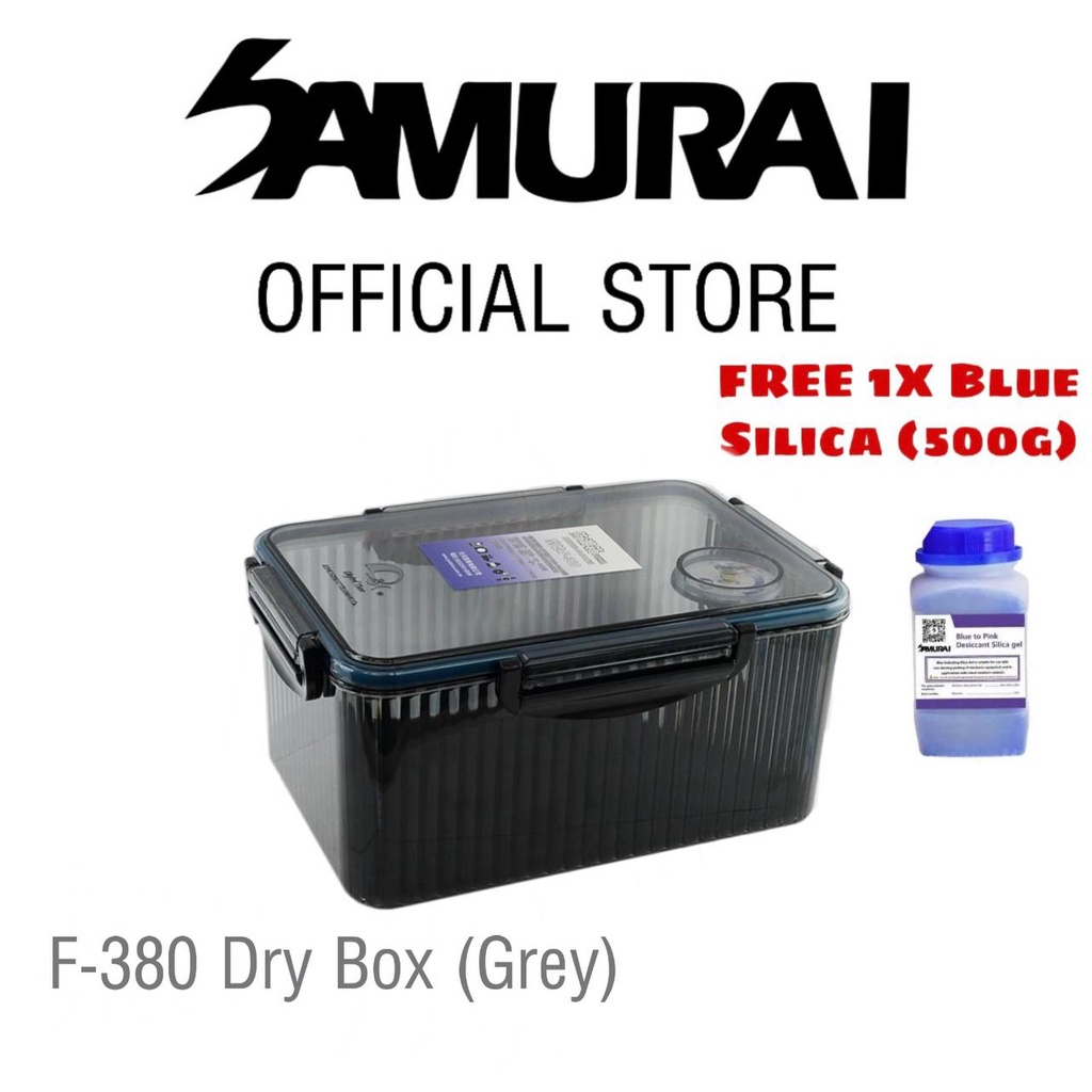 Samurai Dry Box - F380 Grey with Free blue/orange Silica Gel Bottle ...
