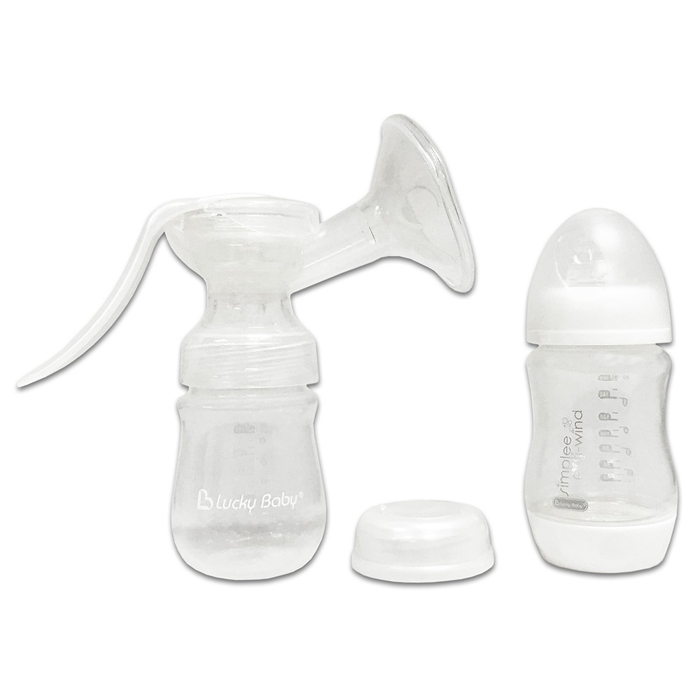 Lucky Baby Simplee Anti-Wind Manual Breast Pump Set | Shopee Singapore