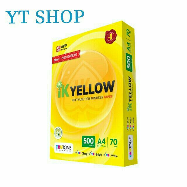 IK Yellow A4 Paper 70gsm 500 Sheets/Ream (1 REAM) | Shopee Singapore