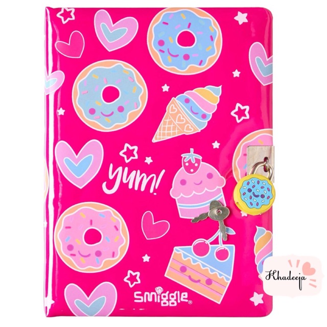 AUTHENTIC Smiggle Dudes A5 Scented Lockable Notebook - Pink | Shopee ...