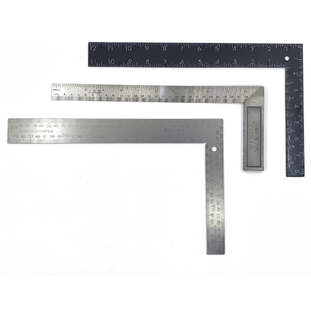 [SG STOCK] TRY SQUARE Stainless Steel /Metal 90 Degree Angle Metric ...