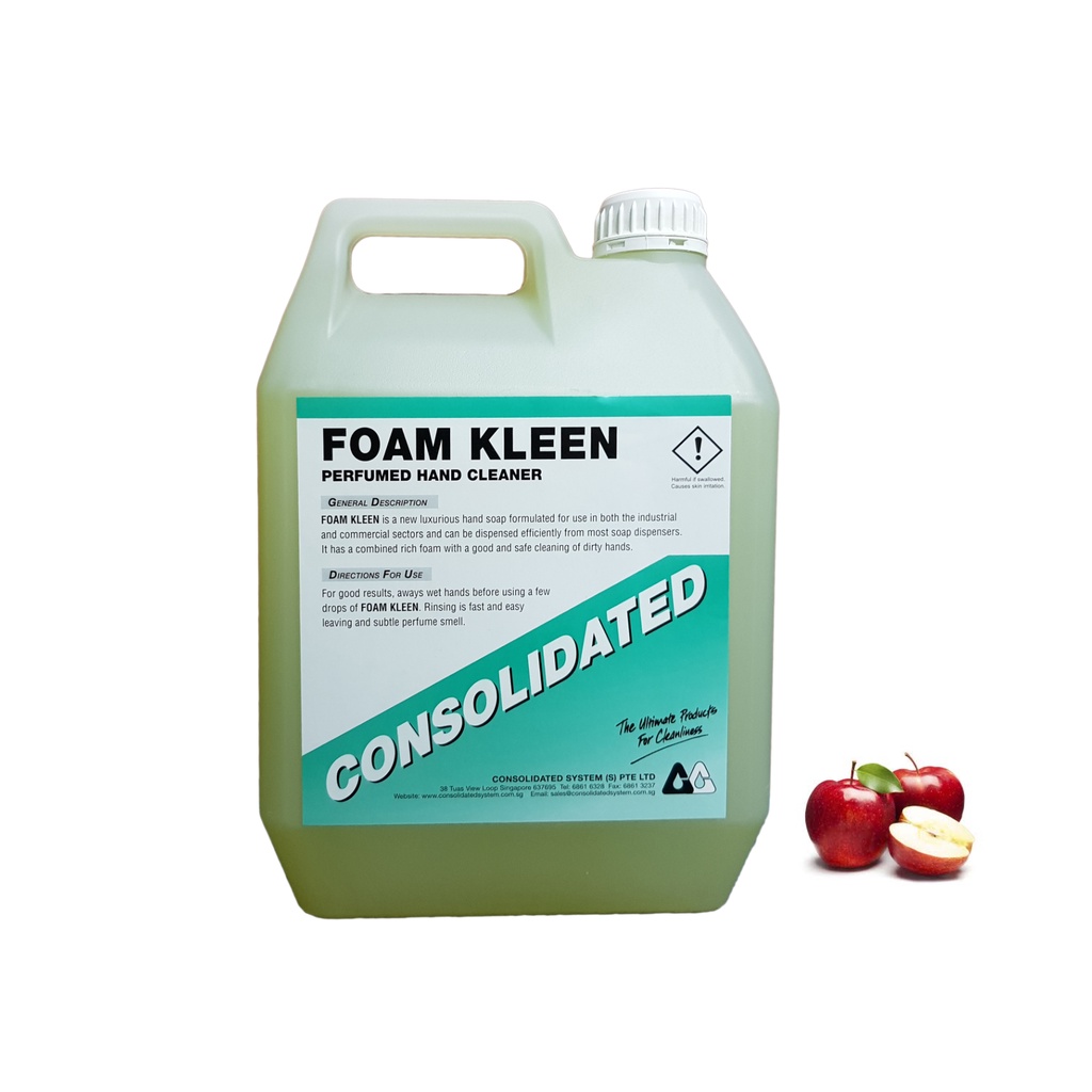 5L Foam Antibacterial Handwash Handsoap - Foam Kleen, Apple Fragrance ...