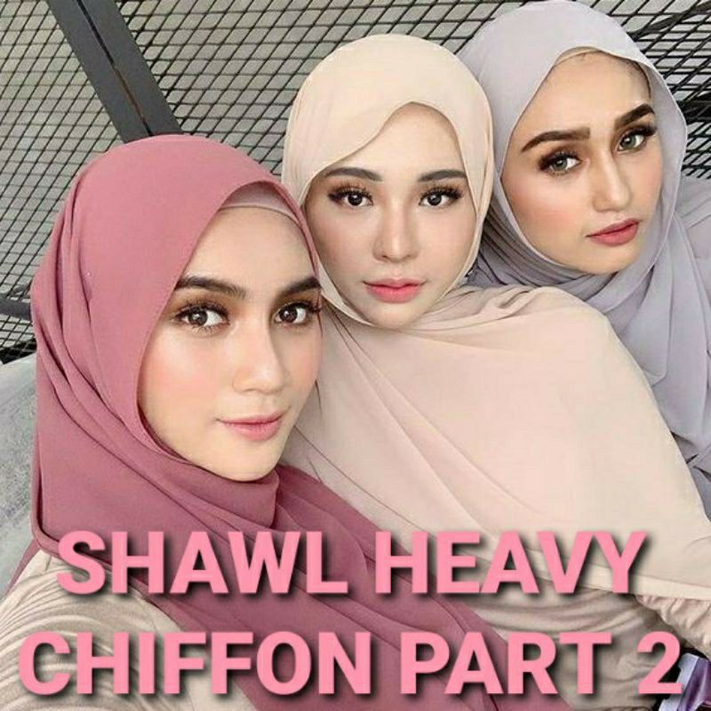 [Shopee Choice]SHAWL CHIFFON BORONG / Shawl Keknis Chiffon / Factory ...