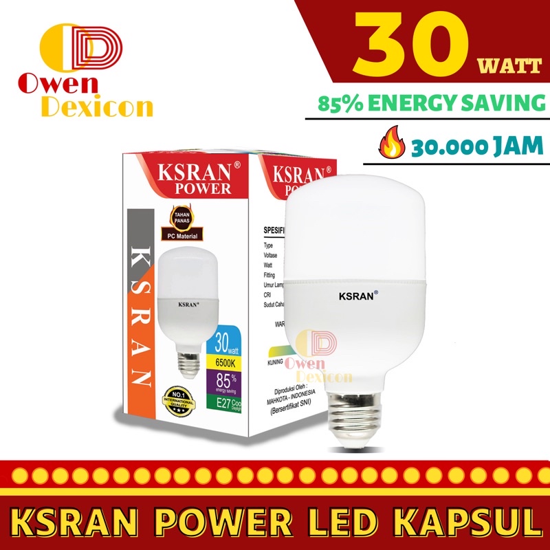 CAHAYA PUTIH Ksran POWER 30w Led Lamp / 30 watt Capsule Led Bulb Super ...