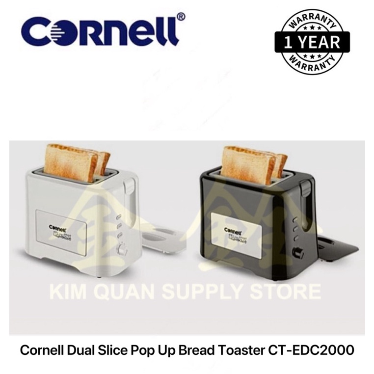 Cornell Dual Slice Pop Up Bread Toaster CT-EDC2000 [One Year Warranty ...