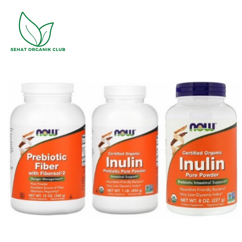 Now Foods Certified Organic Inulin Prebiotic Pure Powder 227 gr ...