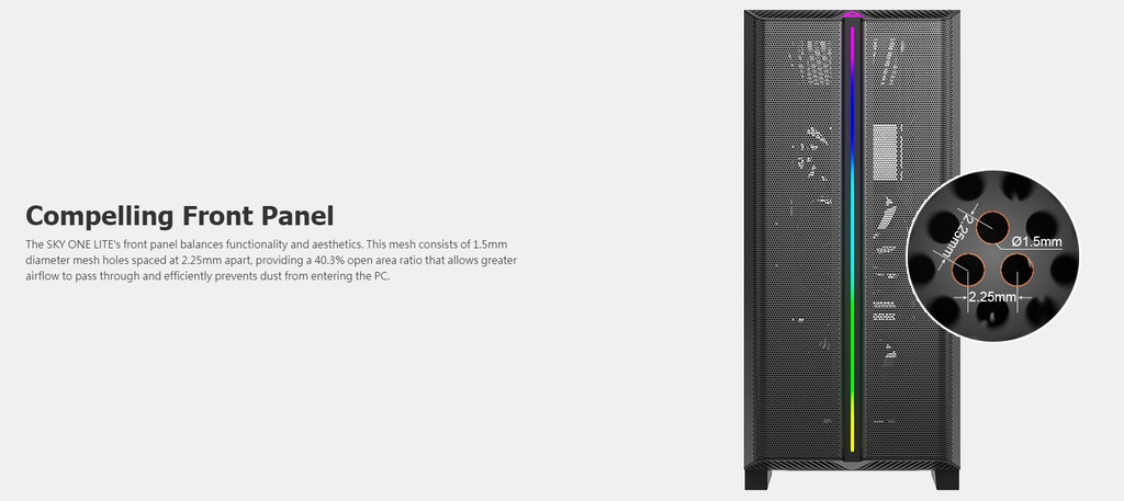 Montech Sky One Lite Tempered Glass ATX Gaming Mid Tower ARGB Lighting ...