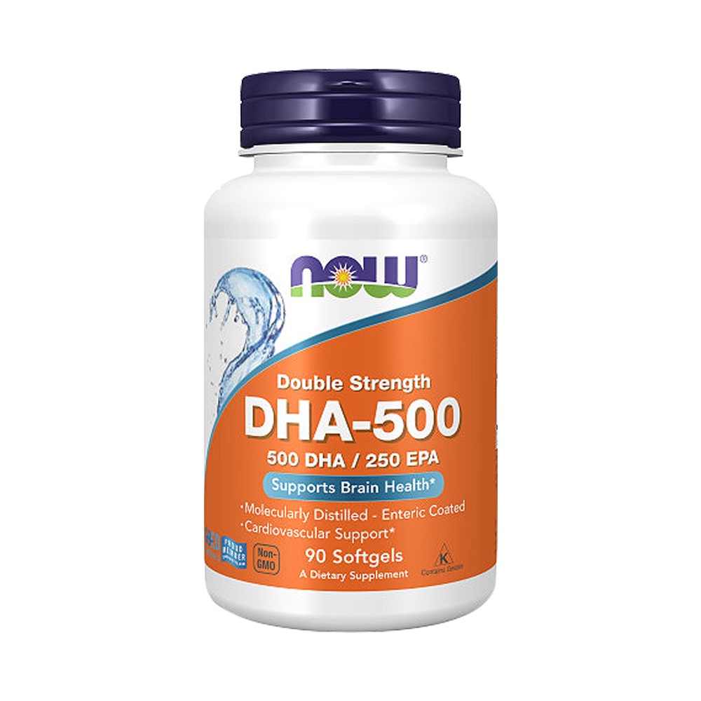 NOW Supplements, DHA-500 with 250 EPA, Molecularly Distilled, Supports ...