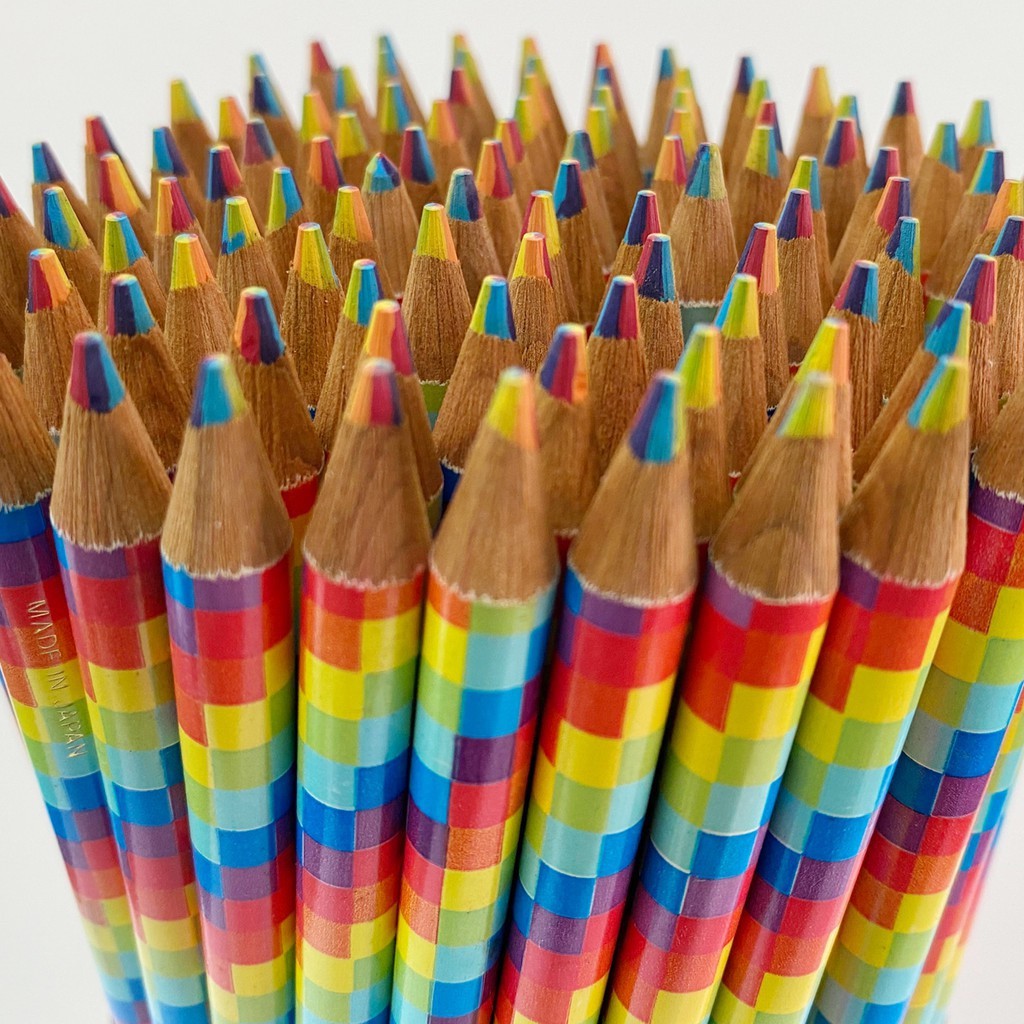 Japanese Rainbow Colored Pencils - 7 Colors in 1 Pencil (50/100pcs ...