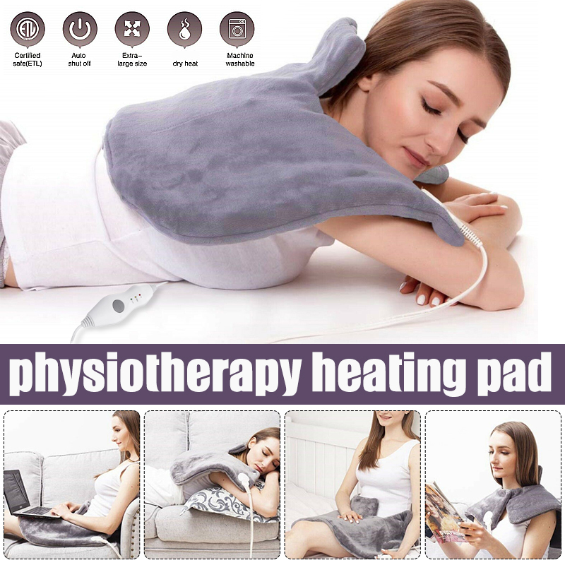 Large Portable Electric Warming Heating Pad Blanket Neck Back Shoulder ...