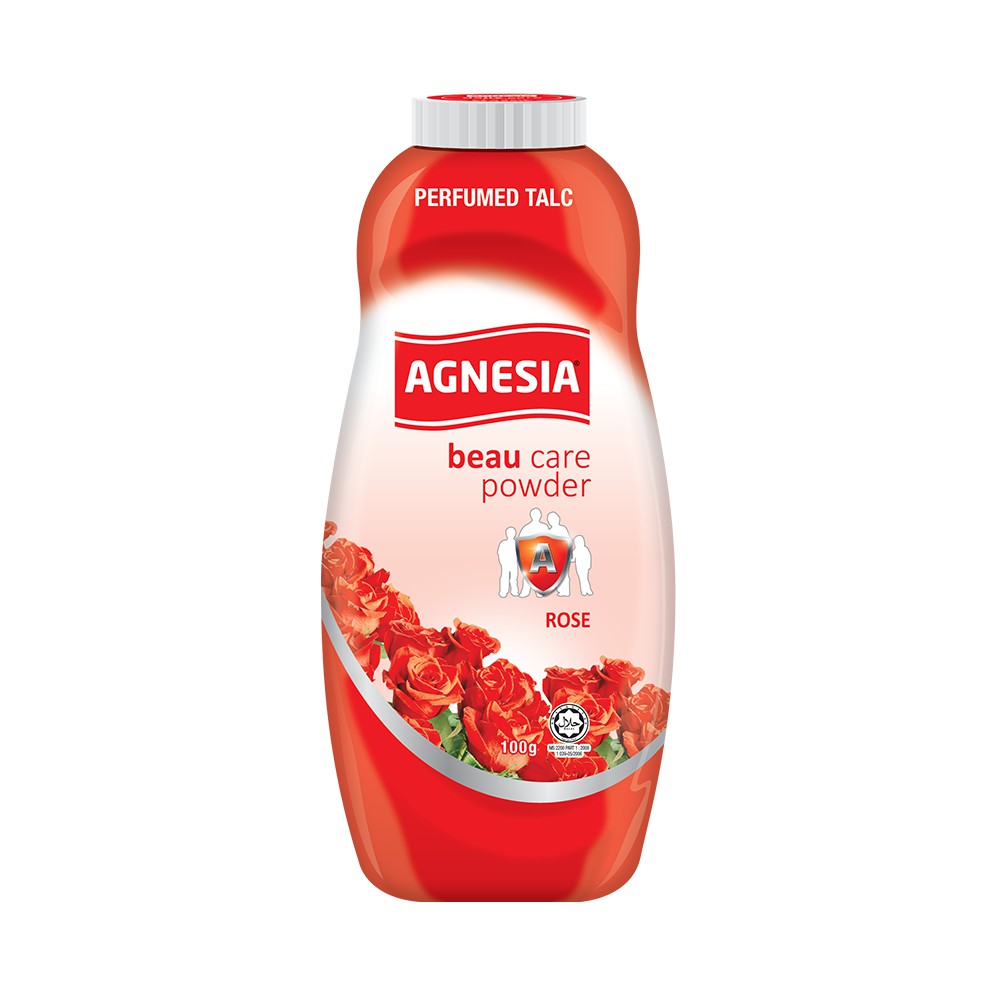 Agnesia Beau Care Powder Rose 100g (Bedak Talkum Agnesia) | Shopee ...