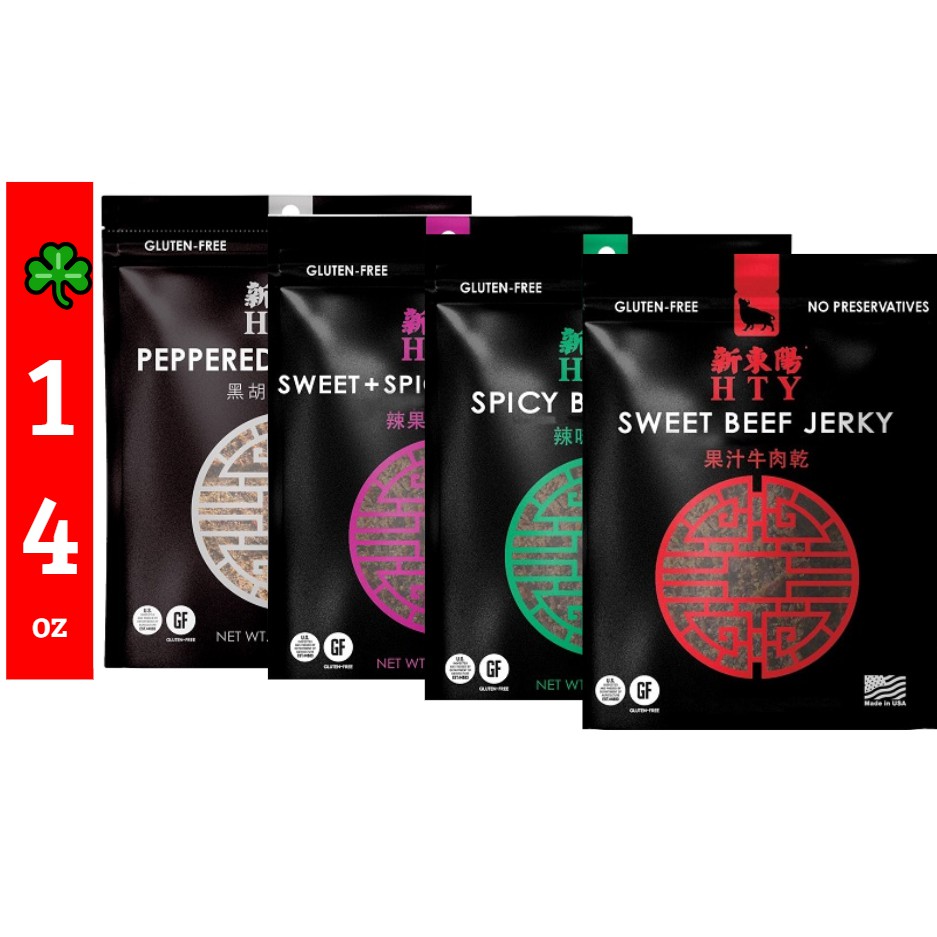 ☘️14oz (396g) per bag HSIN TUNG YANG HTY BEEF JERKY -GLUTEN-FREE, NO ...
