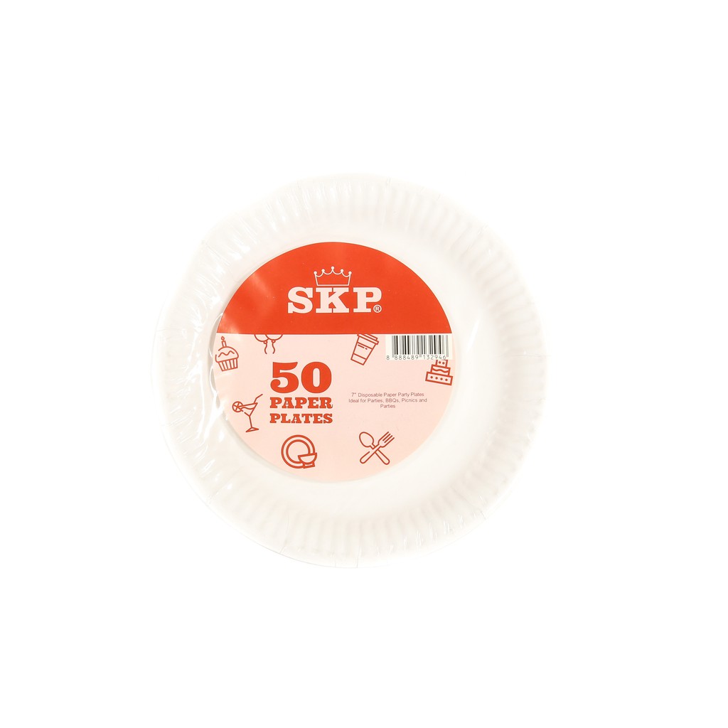 SKP Disposable White Paper Plate (Multiple Sizes) | Shopee Singapore