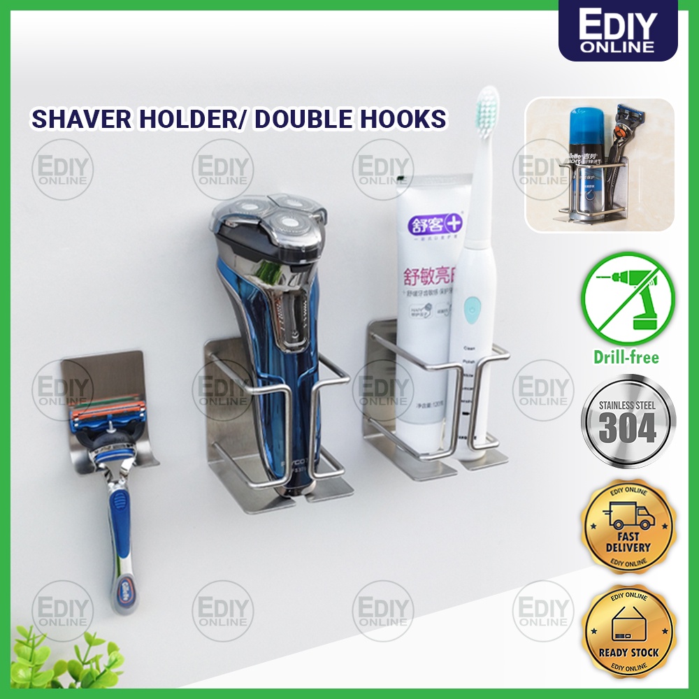 SUS 304 Stainless Steel Wall Mounted Electric Shaver Stand Holder ...