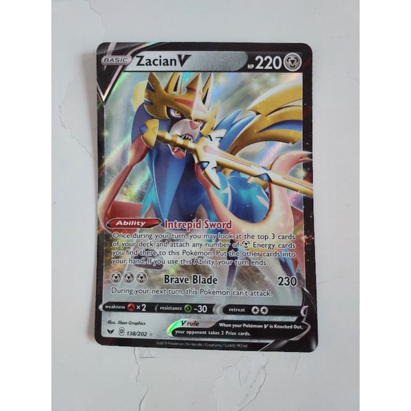 Pokemon zacian V sword and shield card | Shopee Singapore