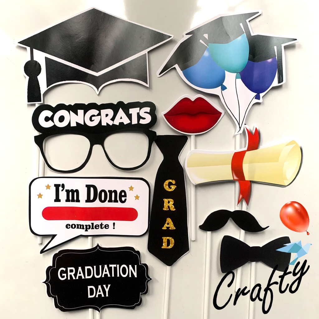 Photobooth PROPS GRADUATION theme Stick Paper | Shopee Singapore