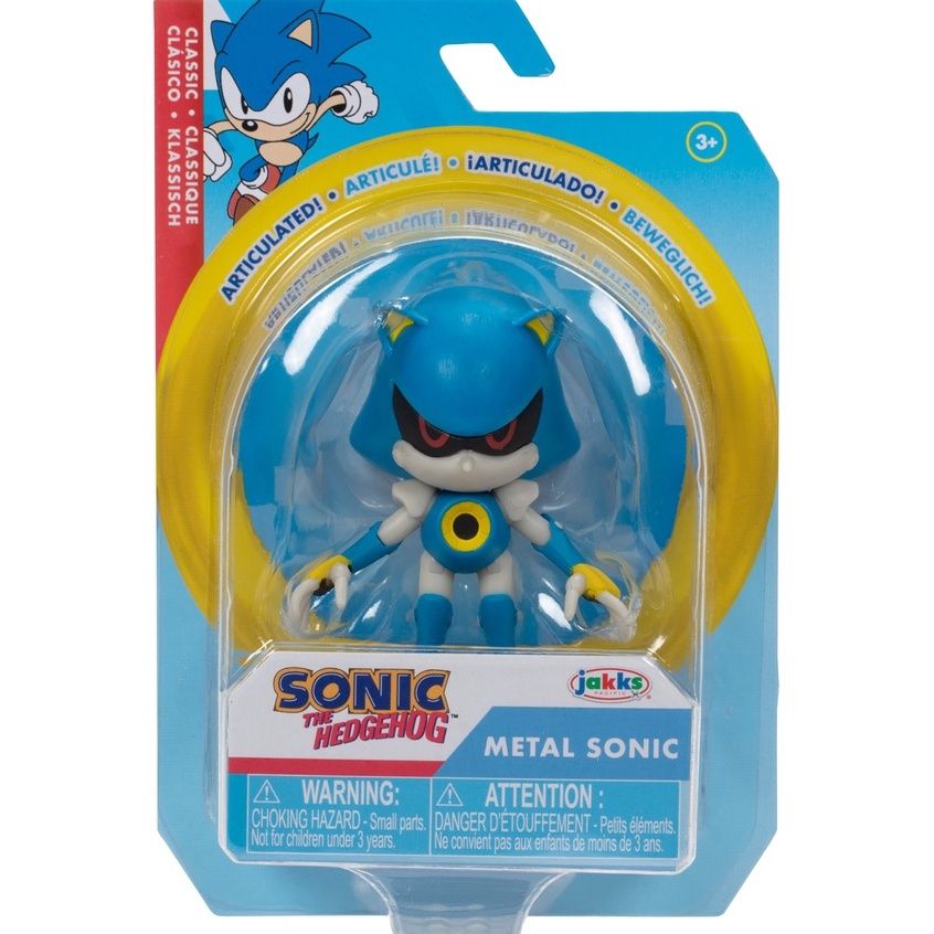 Sonic The Hedgehog 2.5-inch Classic Metal Sonic Action Figure, Bendable ...
