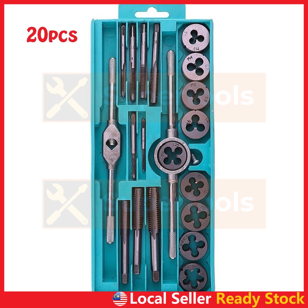 12/20/40pcs Tap And Die Set Tap Wrench Die Handle Screw Thread ...