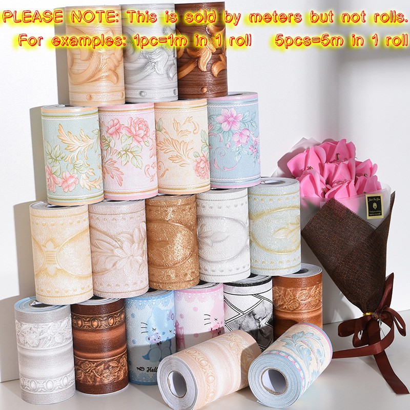 1 Meter[Sold by Meter] Carving Flowers Waistline Border Tile Self ...