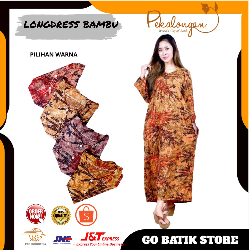 Bamboo /batik DASTER/PEKALONGAN BATIK DASTER/GO BATIK Clothes | Shopee ...