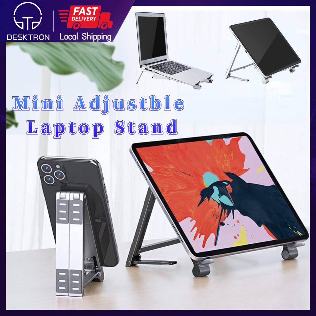 DESKTRON Mini Foldable Laptop/Tablet/Phone Stand Multiple Functions ...