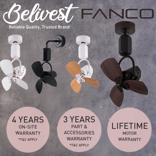 (CLIMATE VOUCHER) FANCO DONO DC Motor Corner / Wall Fan - 3 Blades 16 ...