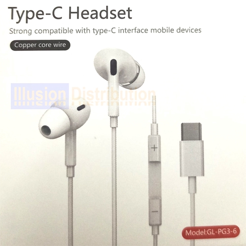 Earphone PG3-6 USB Type C In Ear Headset for ALMOST ALL Phone | Shopee ...