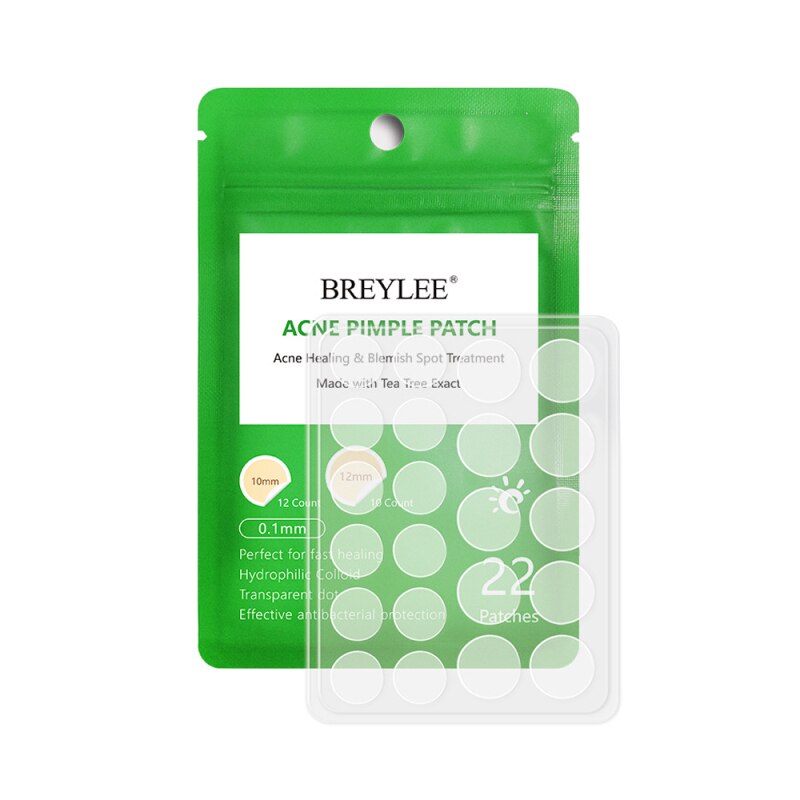 BREYLEE Tea Tree Essence Daily Acne Removal 22 Patches Exfoliating Acne ...