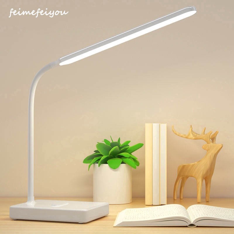 LED Table Light Study Touch Dimming Desk Lamp Bedroom Bedside USB ...