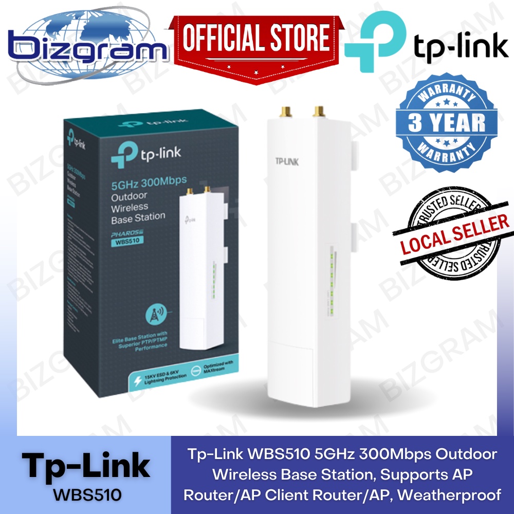 Tp-Link WBS510 5GHz 300Mbps Outdoor Wireless Base Station, Supports AP ...