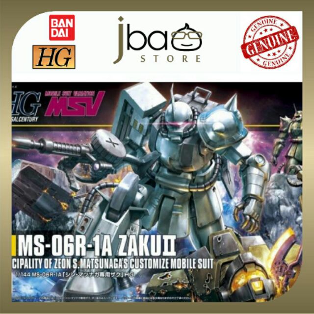 Bandai MS-06R-1A Shin Matsunaga`s Customize Zaku II HGUC Gundam Model Kits | Shopee Singapore