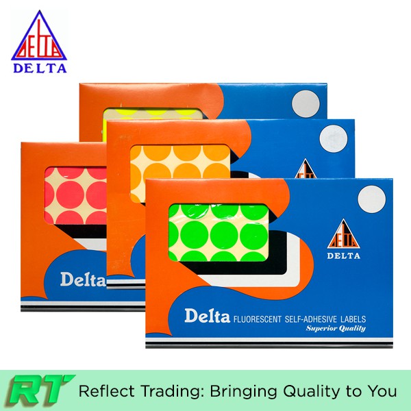 Delta Round Fluorescent Sticker Labels - 25mm Diameter | Shopee Singapore