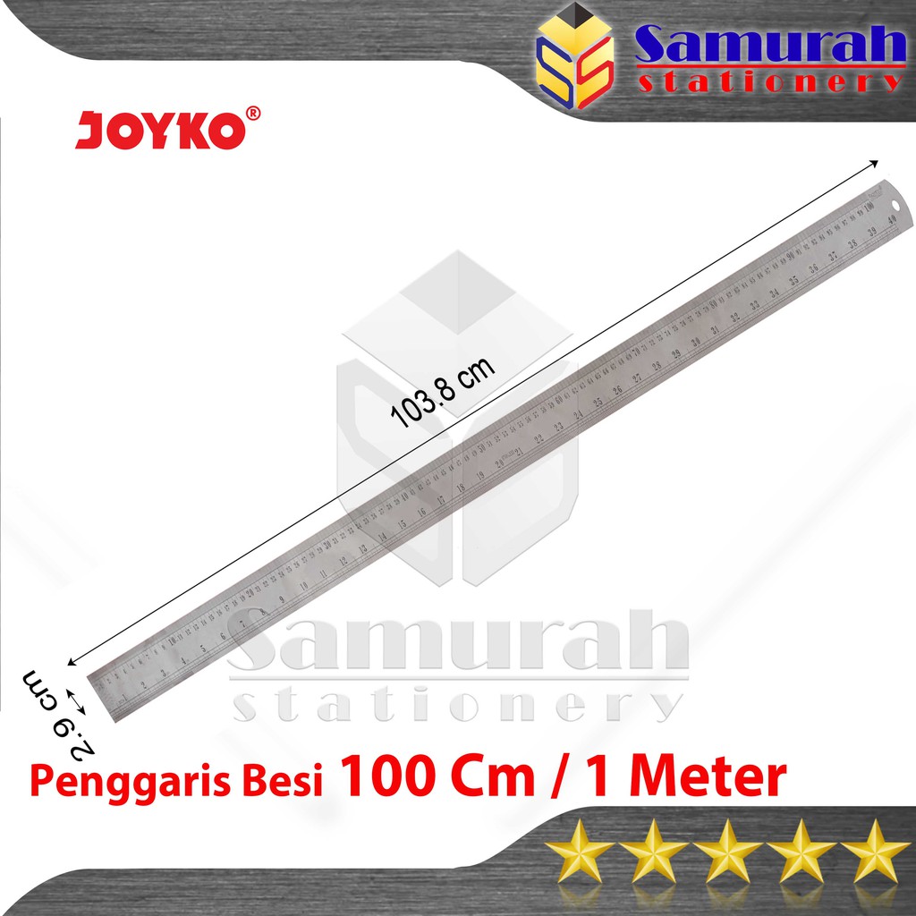 Joyko 100 cm Iron Ruler RL-ST100 PCS/ 1 Meter Stainless Steel Ruler ...