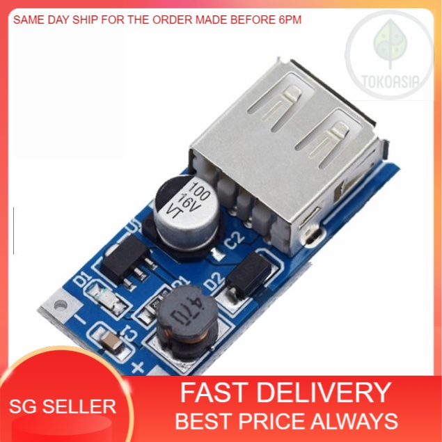 (Local Stock) DC-DC Boost Module (0.9V ~ 5V) 5V 600MA USB Power Boost ...