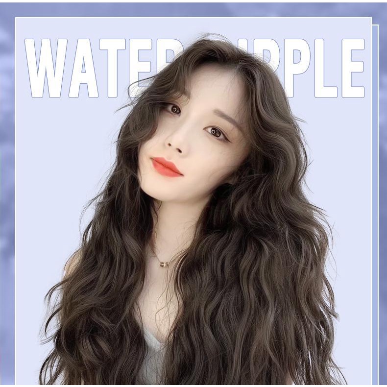Wig female long hair, one-piece water ripple wig piece, big wave corn ...