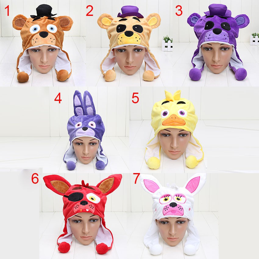 FNAF hat Five Nights At Freddy's Plush Freddy Fazbear foxy Cartoon ...