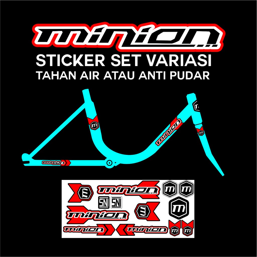 BIKE STICKER SET MINION BIKE STICKER DIGITAL PRINTING ANTI FADE ...