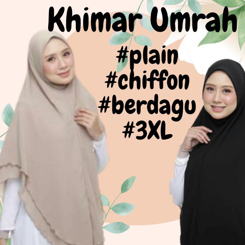 READY STOCK Tudung Labuh Khimar Arafah Dagu 2 Layer Labuh Chiffon ...