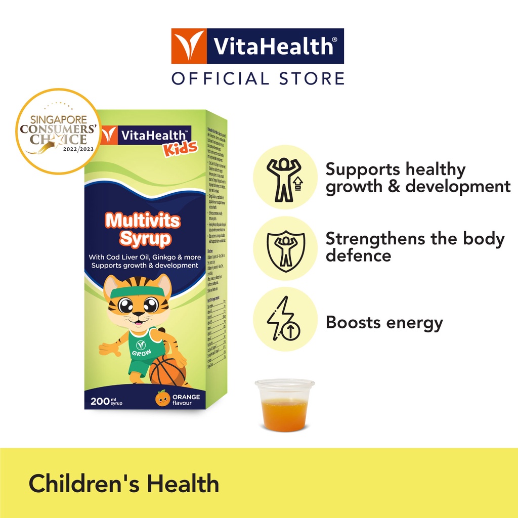 Kids MultiVits Syrup [04-2027] - Supports Growth & Development | Shopee ...