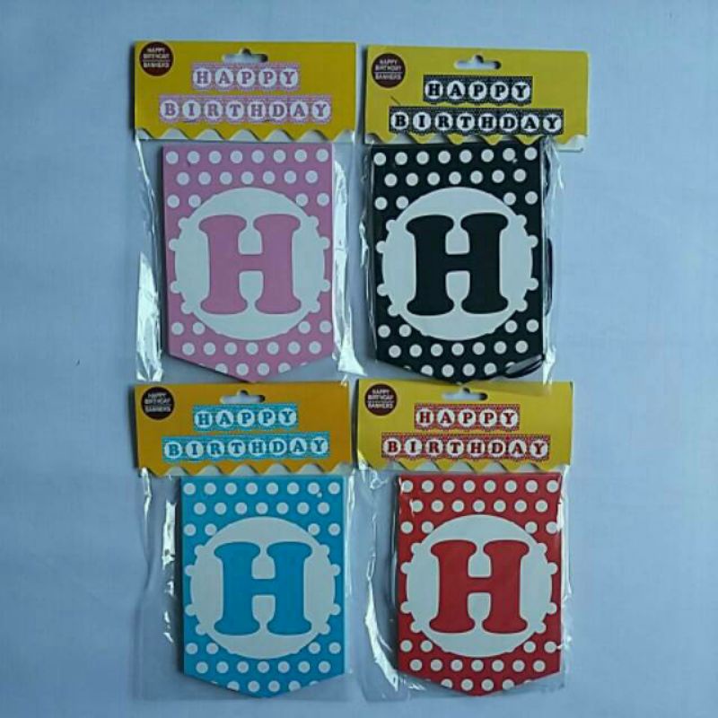 Polka dot happy birthday Banner | Shopee Singapore