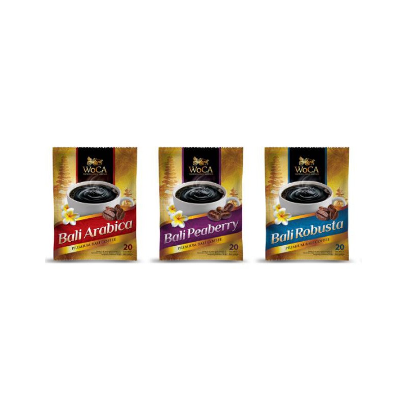 Woca Sachet Bali Robusta Peaberry Coffee and Bali Arabica | Shopee ...
