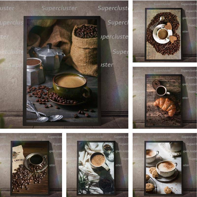Coffee Canvas Painting wall Art posters Coffee Cup Print Abstract ...