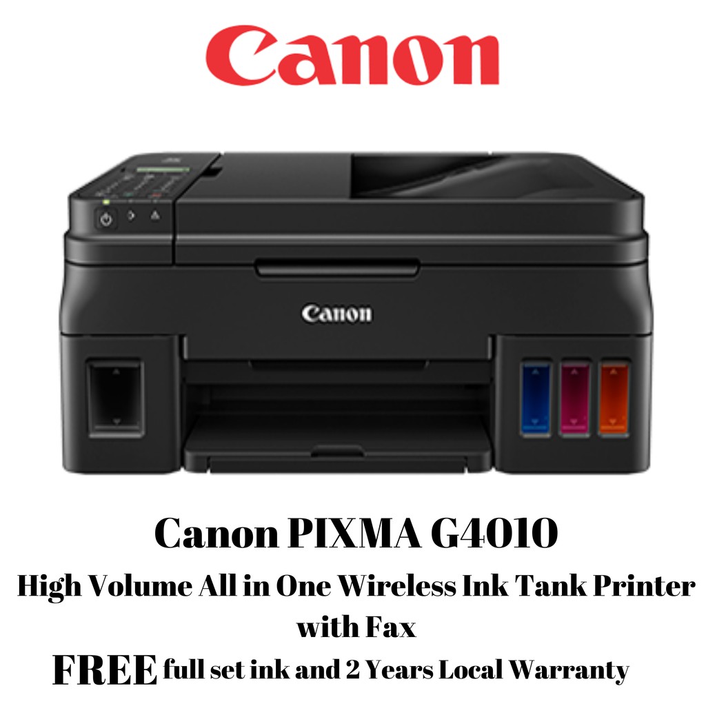 Canon PIXMA G4010 Refillable Wireless All-In-One for High Volume Ink ...