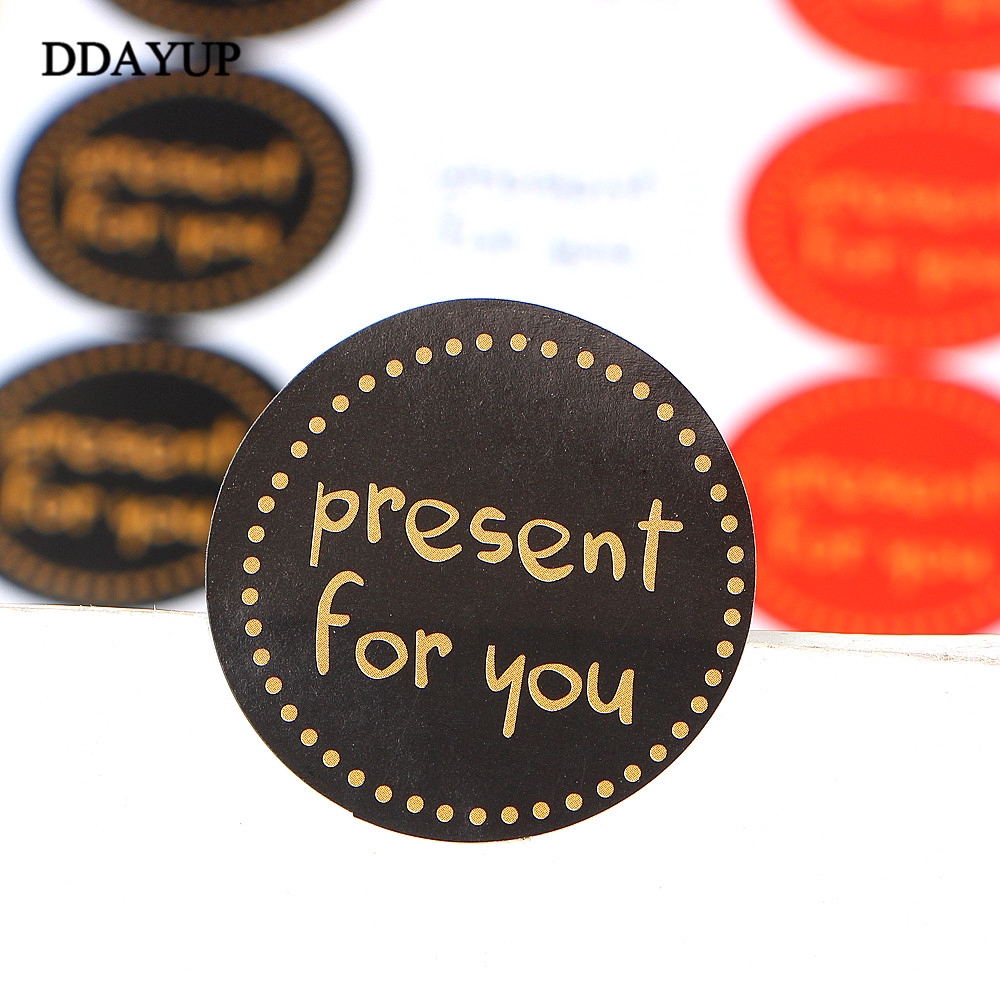 90Pcs/10sheets 'present for you' Design Sticker Labels Food Seals Gift ...
