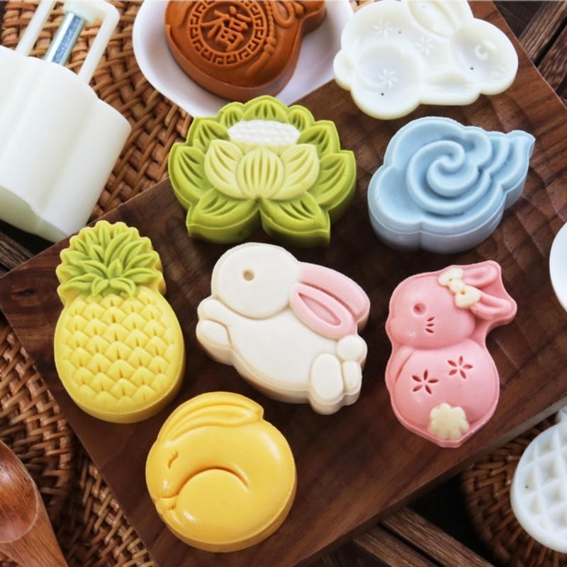 Mooncake Mould Rabbit 65g 2022 63g 75g 50g Moon Cake Mold Cute Molder ...