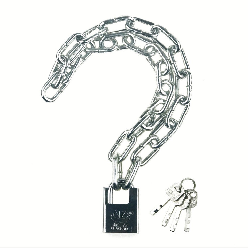 Chain Lock Iron Chain Lock Head Bicycle Safety Lengthened Chain Soft ...